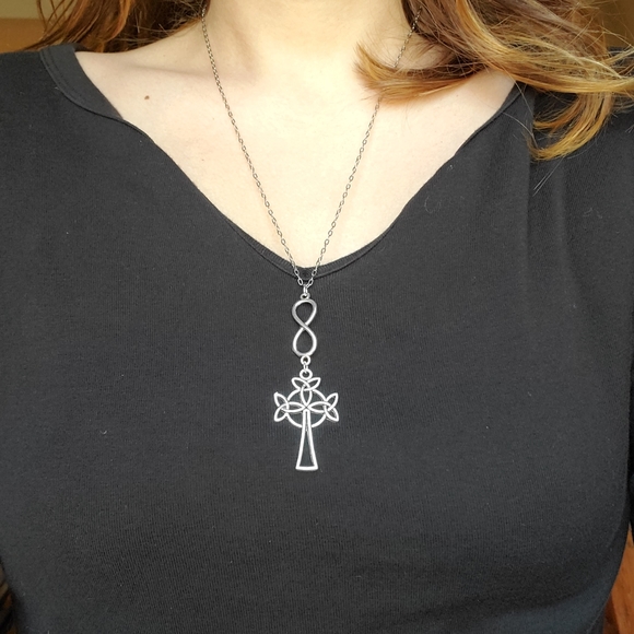 Jewelry | Nwot Celtic Infinity Cross Necklace | Poshmark
